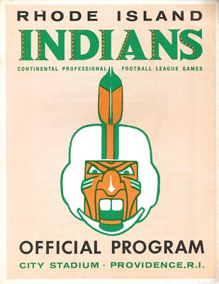 1965 Rhode Island Indians & Wheeling Ironmen Football Program COFL | eBay