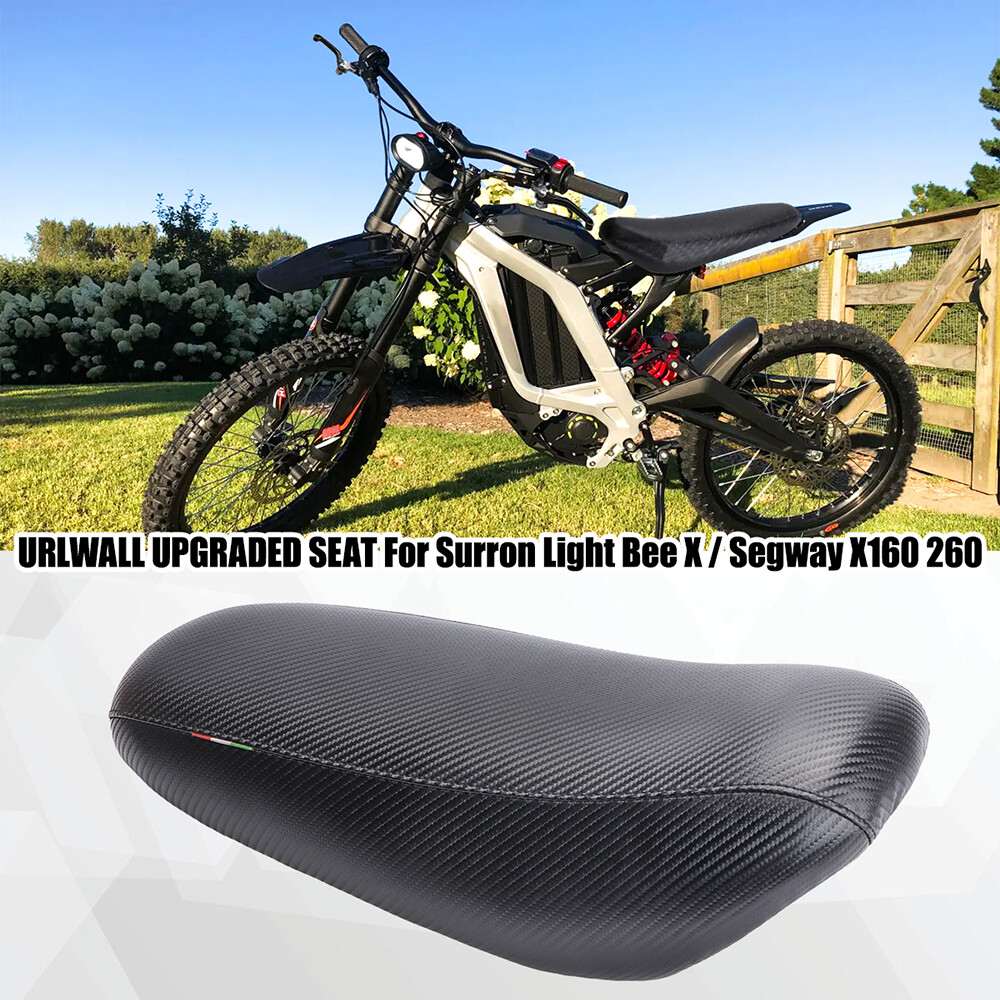 BLACK LEATHER UPGRADED SEAT Fit Sur-Ron Light Bee X Segway X160 X260 E ...
