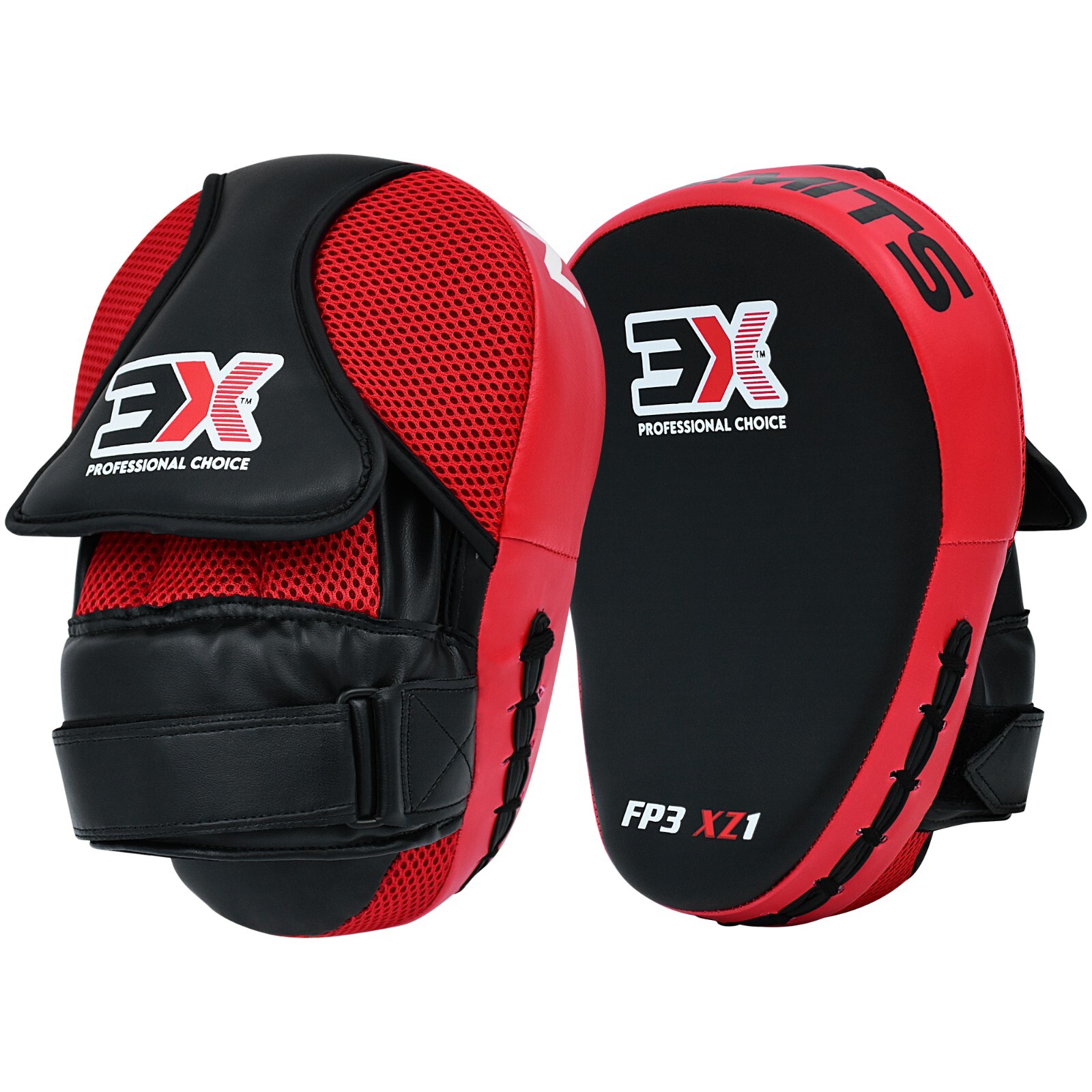 3X Sports Boxing Focus Pads Hook and Jab Curved MMA Pads Focus Training ...