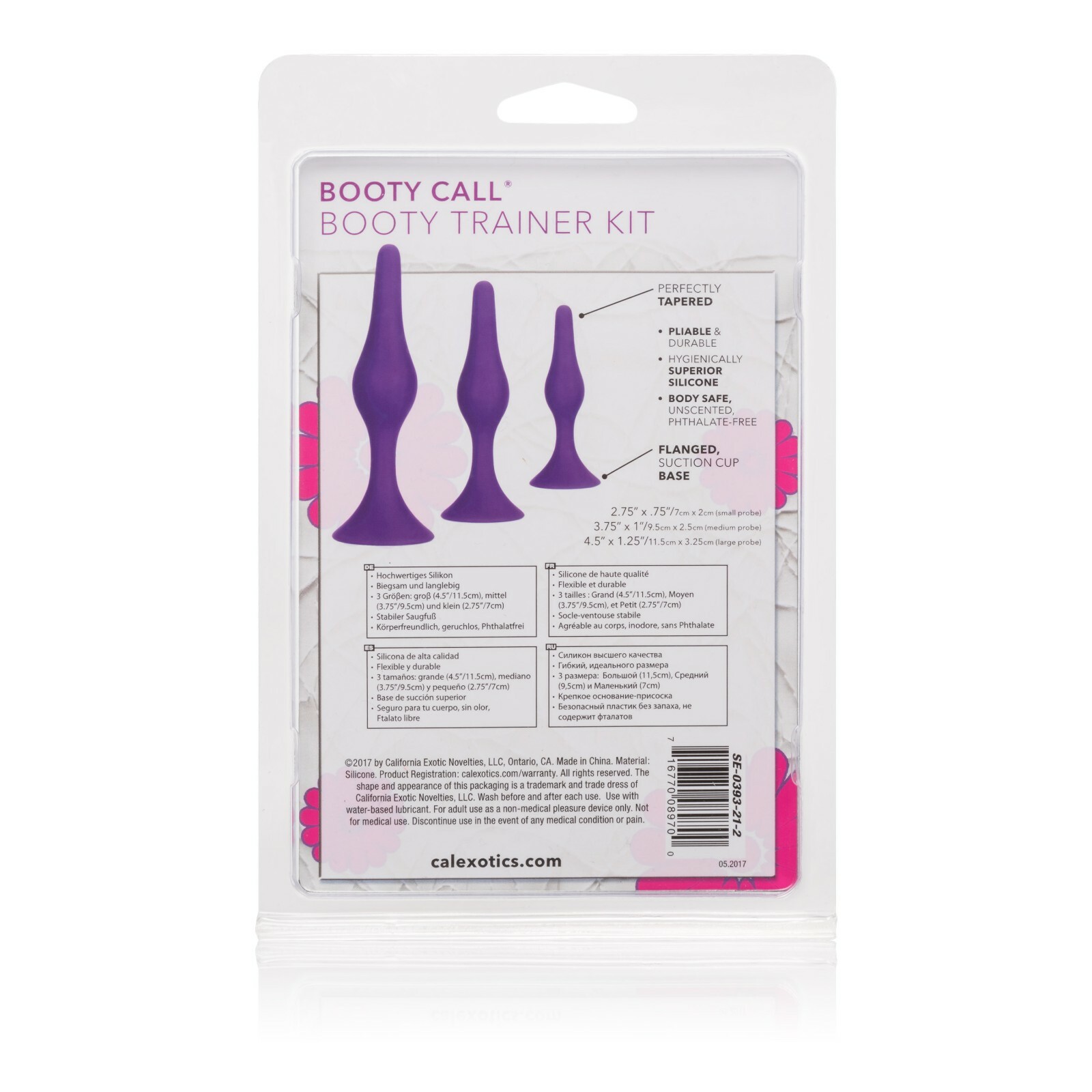 Cal Exotics Booty Call Booty Trainer Kit Purple - 3 Silicone Anal Butt ...
