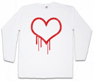 BLEEDING HEART I MEN LONG SLEEVE T-SHIRT Hearts bloody Valentine Gore ...