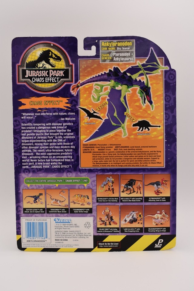 JURASSIC PARK | CHAOS EFFECT ANKYLORANODON | KENNER 1998 | SEALED ...