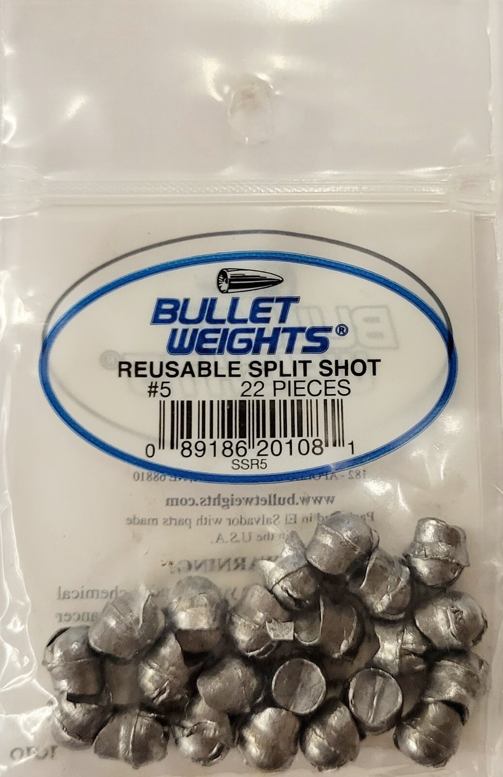 Bullet Weight Choose Size Reusable Split Shot Unpainted | eBay