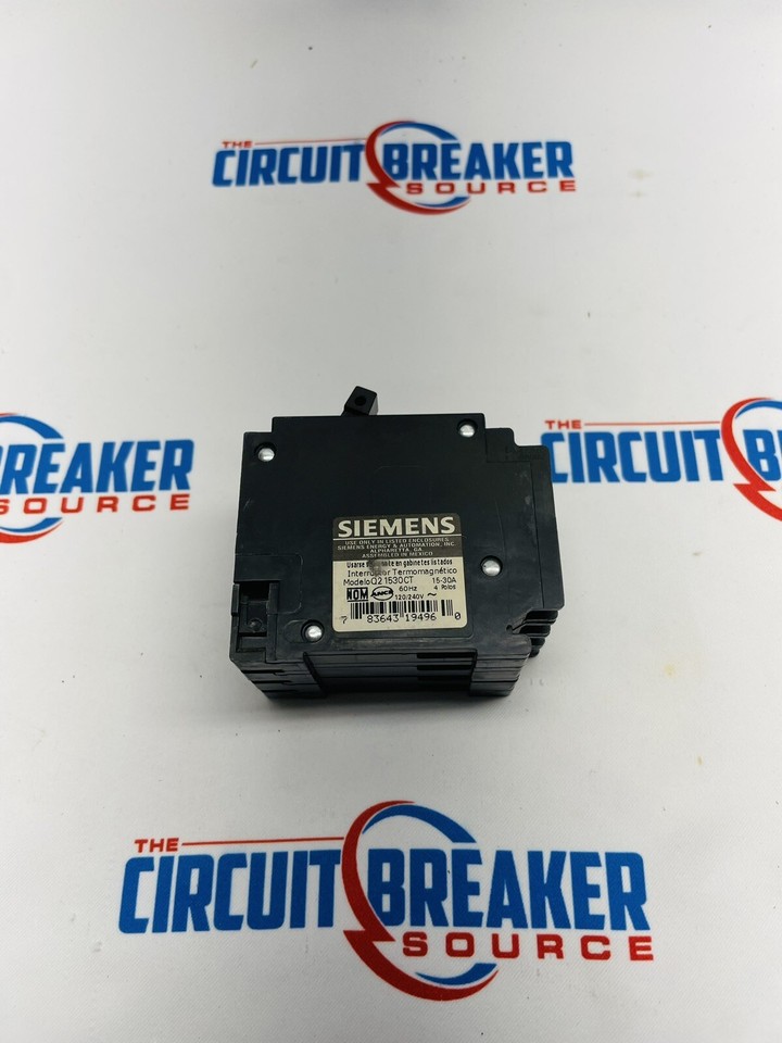 SIEMENS Q21530CT 30 Double Two 15-Amp Single Pole Circuit Breaker new ...