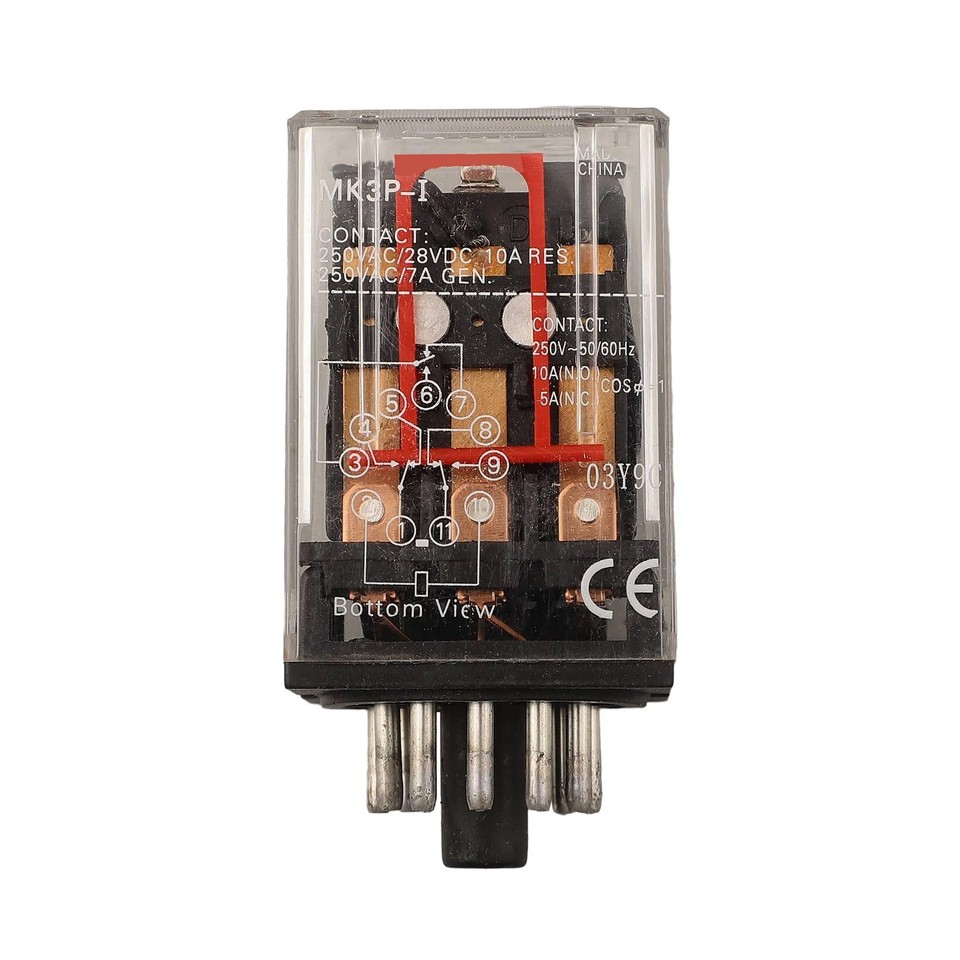 Small Intermediate Relay 12V DC 11 Pin Communication Electronic ...