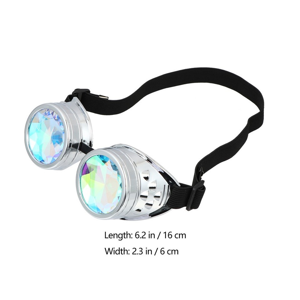 Retro Steampunk Sunglasses Rave Costume Goggles Kaleidoscope Party ...