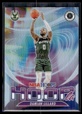 2023-24 Hoops Premium Stock Hoopla Silver Damian Lillard Milwaukee ...