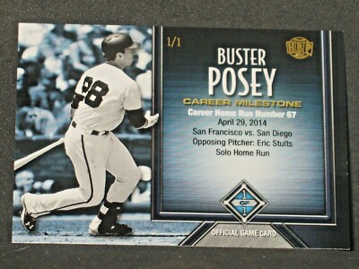 Buster Posey 2017 Honus Bonus Career Milestone (1/1) 1 of 1 San ...