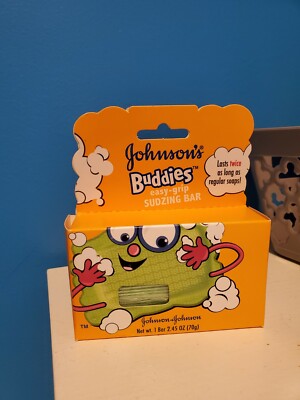(1) Authentic Johnson's Buddies Easy Grip Sudzing Kids Bar Soap *HTF ...