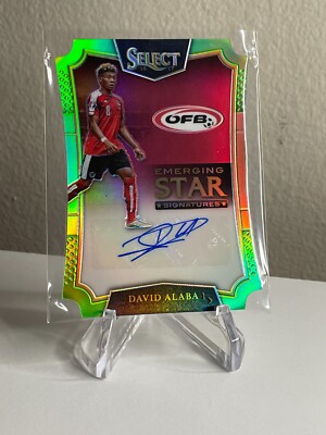 David Alaba /60 NEON GREEN Die-Cut ROOKIE 2016-17 Select #ES-DAL ...