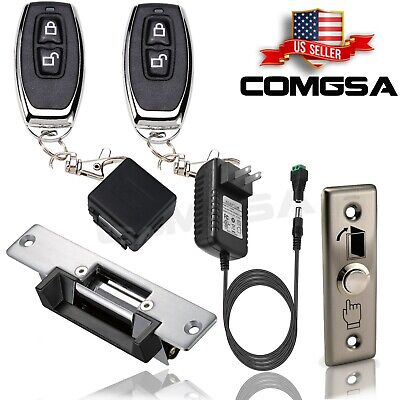 Door Access Control System with Electric Strike Lock and 2 Remote ...