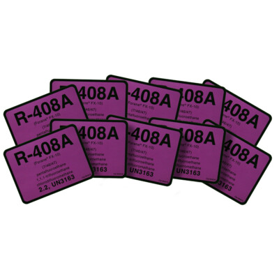 R-408A / R408A Label # 04010 , Pack of (10) | eBay