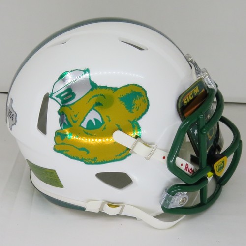 Baylor Bears Custom Mini Helmet featuring the macot with chrome decals ...