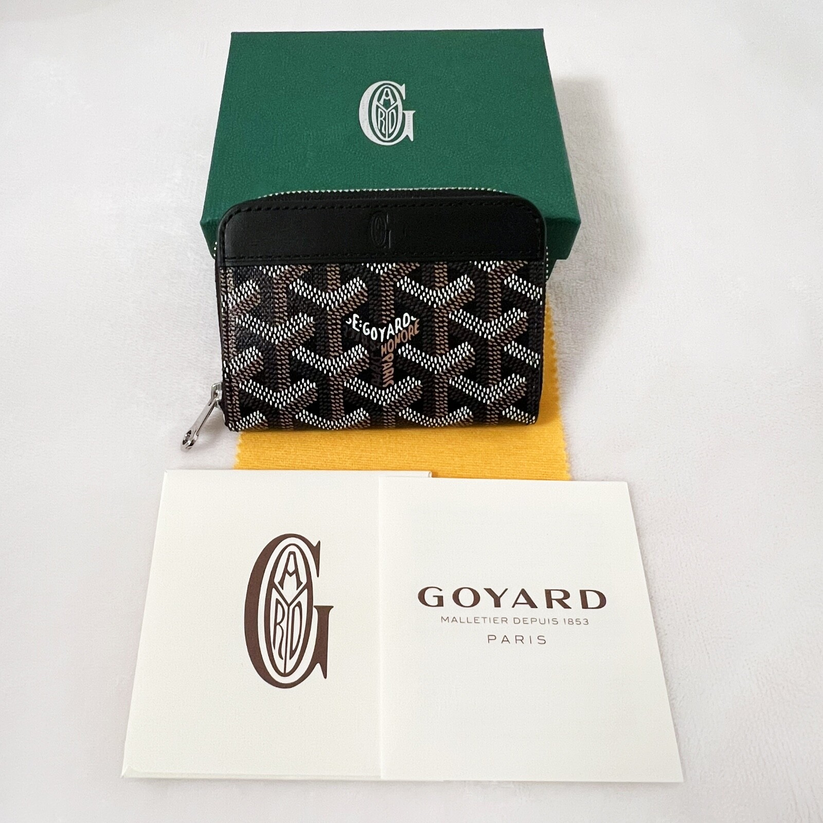 Goyard Matignon Mini Wallet Zip Black Pouch Clutch Sm… - Gem
