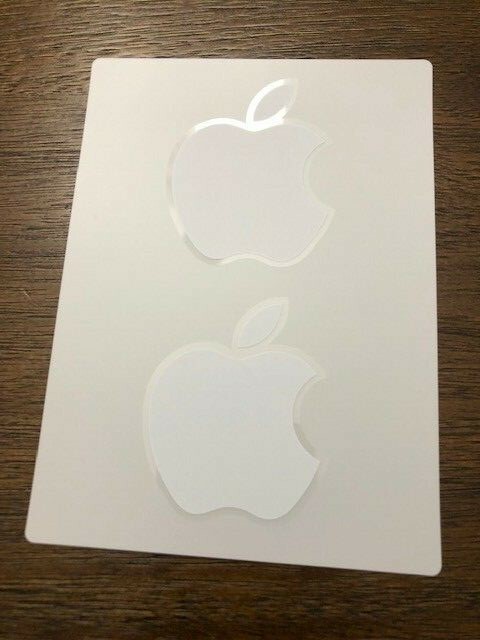 Macintosh Authentic APPLE STICKERS Decal White 2017 NEW Mac Macbook Pro ...