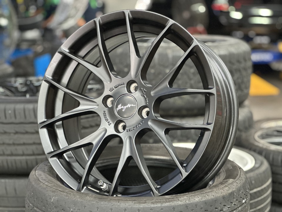 17x7 Breyton GTS-R Black (4 Wheel) 4x100 Mini Cooper S JCW R52 R53 R55 ...