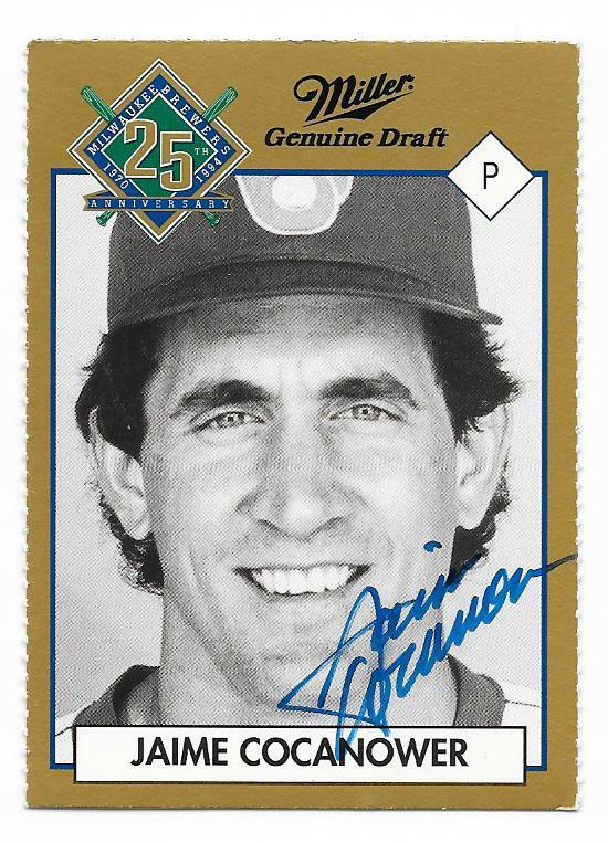 JAIME COCANOWER 1994 25TH ANNIVERSARY MILLER BREWING AUTOGRAPHED SIGNED ...