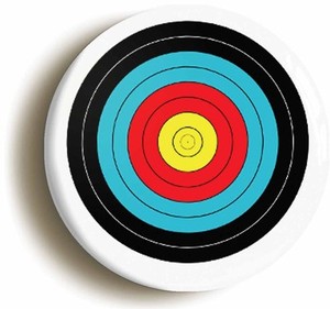 ARCHERY TARGET BADGE BUTTON PIN (Size is 1inch/25mm diameter) | eBay