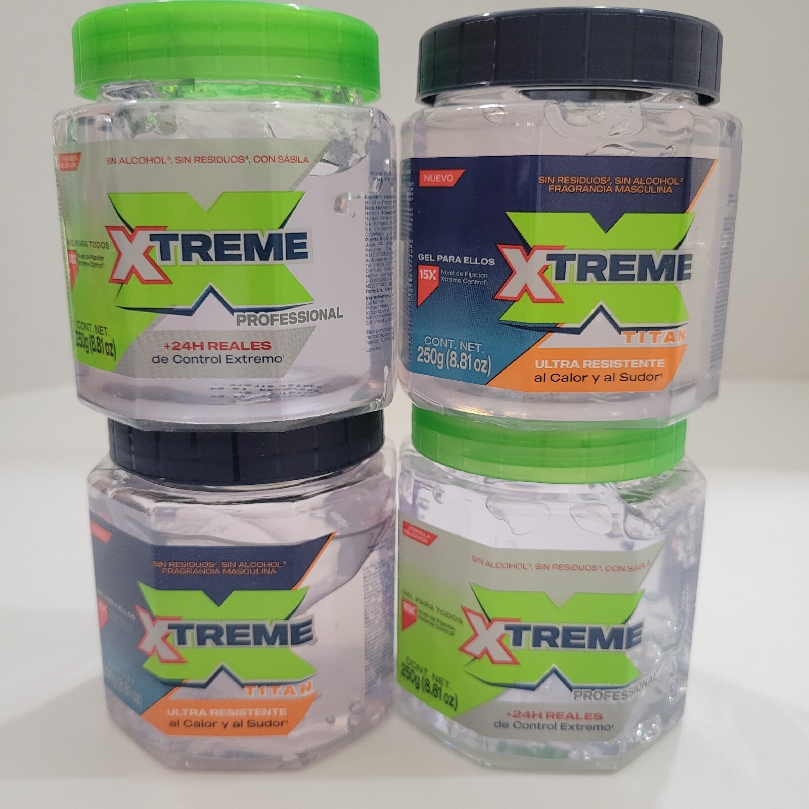 4X GEL XTREME PROFESSIONAL 24 REALES GEL PARA TODOS WET LINE EXTRA HOLD ...