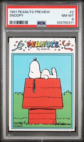 1991 Peanuts Preview 2 Snoopy PSA 8 NM-MT (311) | eBay