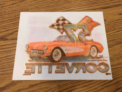 88' Vintage 1957 Corvette Car Heat Transfer Iron On Original Large See ...