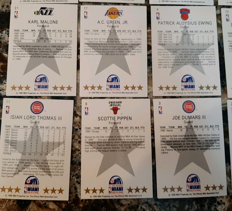 Lot Of 1990 NBA Hoops All Star Weekend Cards | eBay