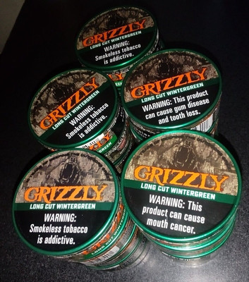 25 EMPTY GRIZZLY CANS Crafts SMOKELESS NO TOBACCO inside TINS DIP ...