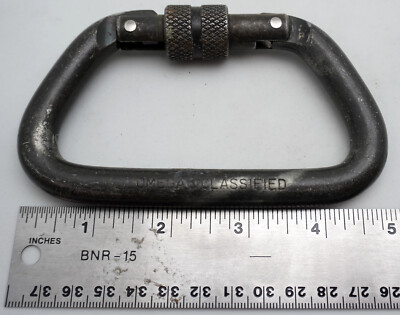 OMEGA CLASSIFIED 5" Screw Lock Large D 1/2" Steel Carabiner | eBay