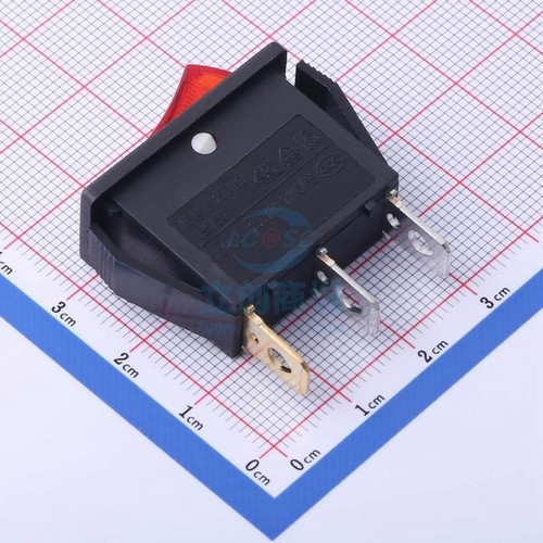 1X Rocker Switch 3Pins 3Positions 16(4)A 125/250VAC T55/85/105 Red ...