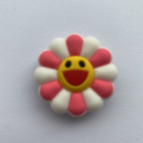 jibbitz croc shoe charms uk Pink Flower Smiling Face | eBay UK