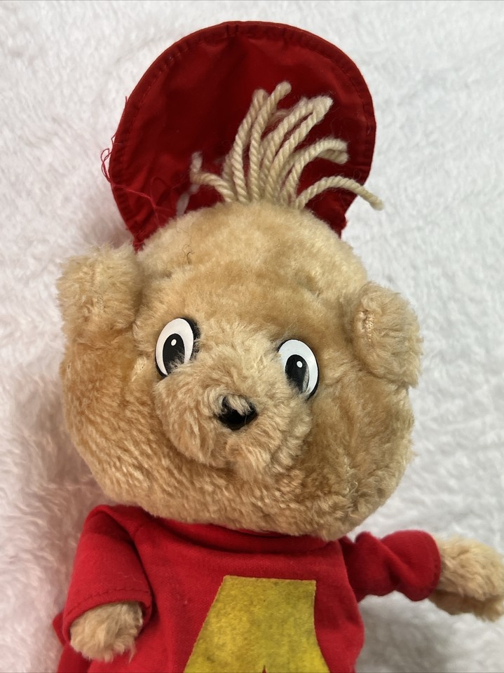 Vintage 1983 Alvin And The Chipmunks ALVIN 11” Plush Doll CBS Toys Red ...