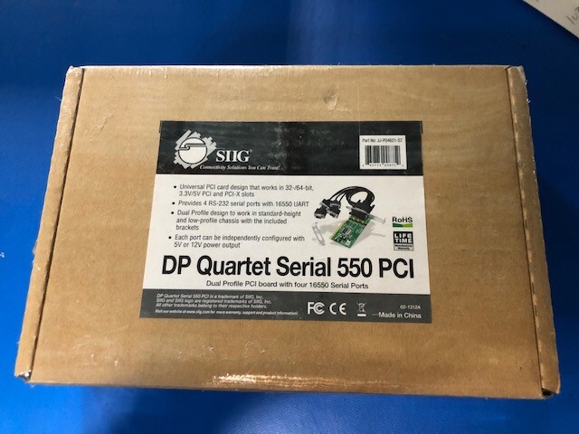 SIIG CyberPro DP Quartet Serial 550 PCI JJ-P04621-S7 (2 Pieces) for ...