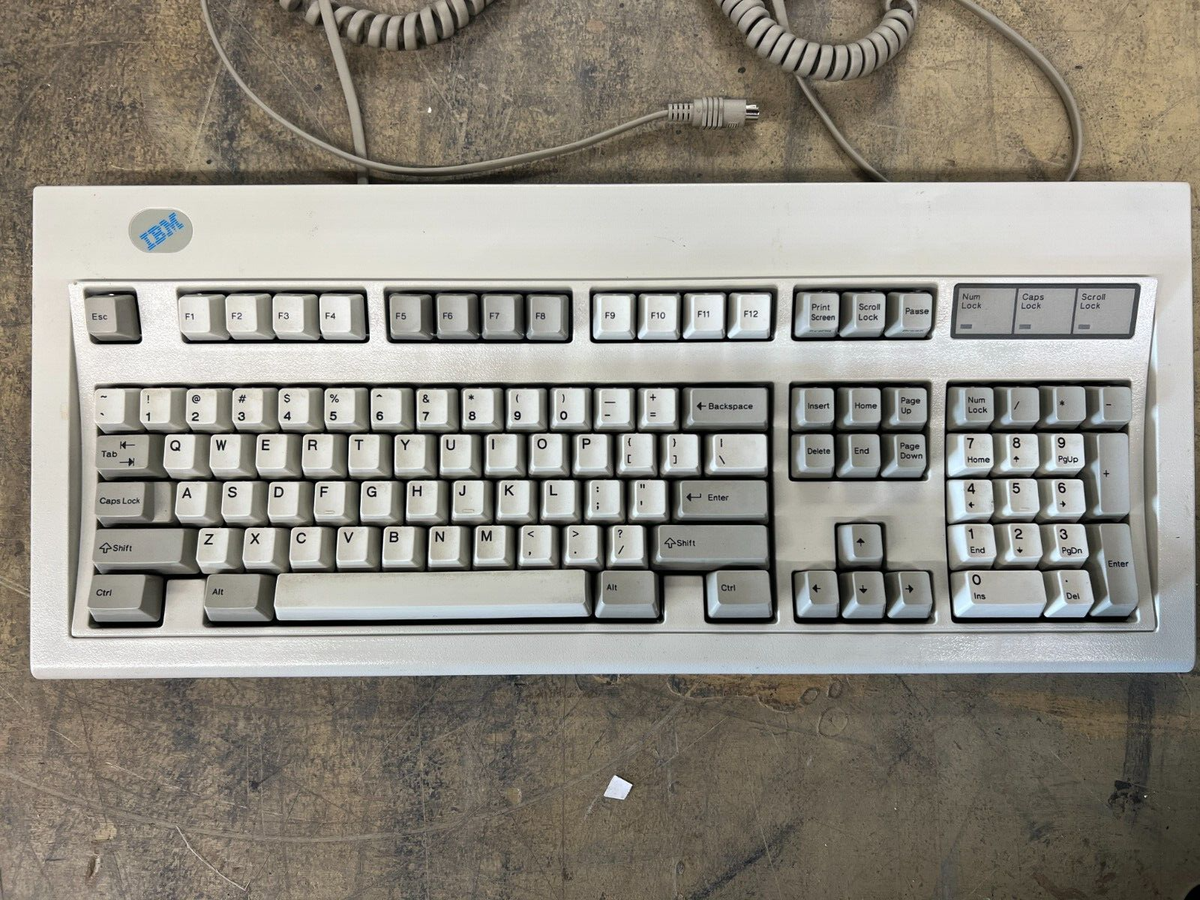 Vintage Ibm Model M Clicky Keyboard Detachable Ps2 Cable 1391401 Model