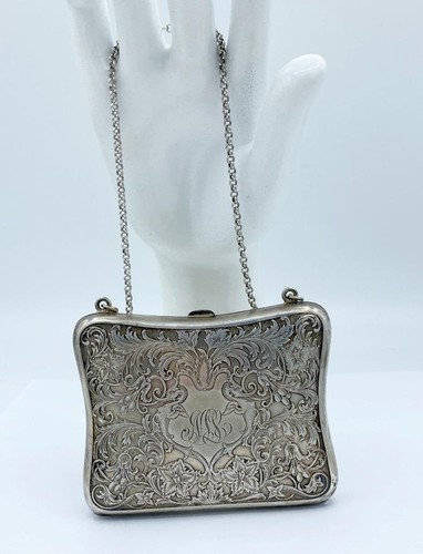 Antique Victorian Ornate Sterling Silver Hard Case Coin Purse | eBay