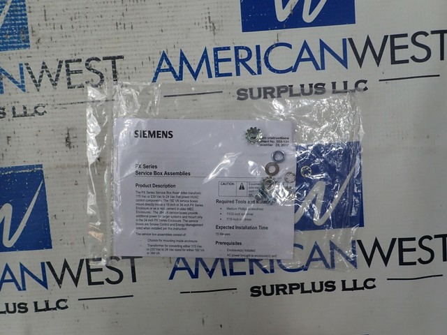 SIEMENS PXA-SB230V192VA Service Box for sale online | eBay
