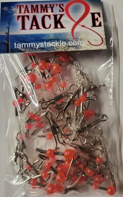 12 Double Drop Nylon Leaders With Snaps and Sinker Link | eBay