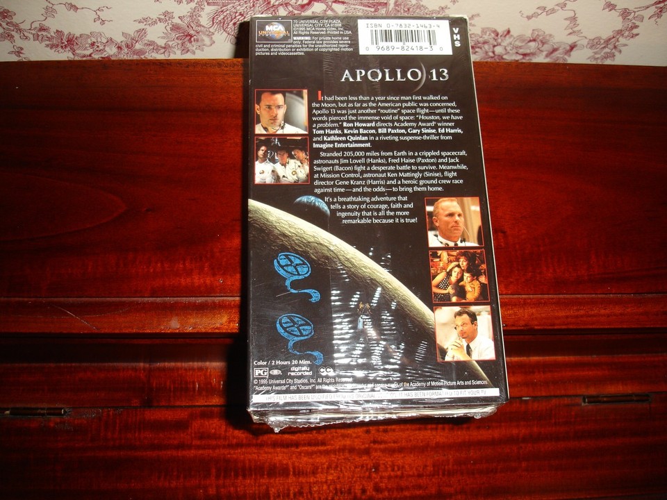 Apollo 13 VHS Factory Sealed Movie WATERMARKS | eBay