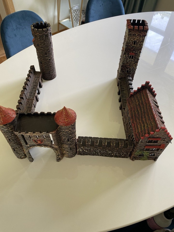 Hausser Elastolin Nüremburg Hand Painted Medieval Drawbridge Castle ...