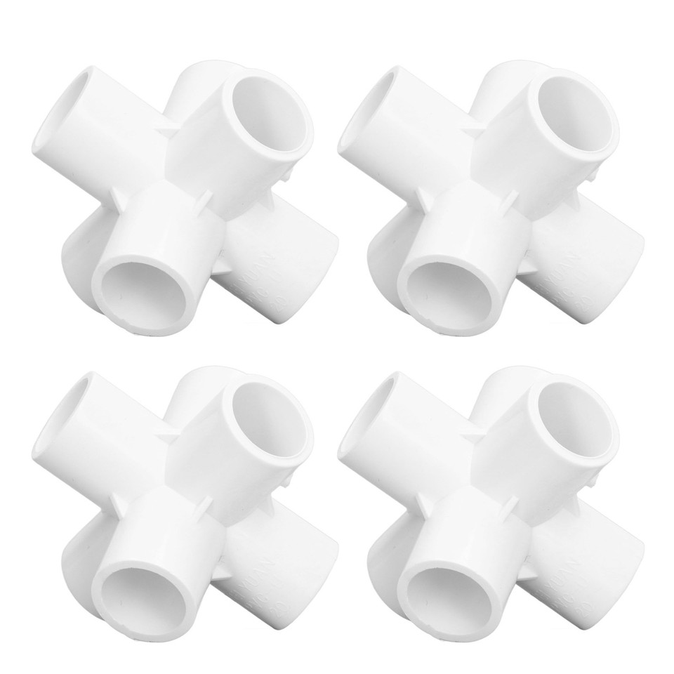 ･10PCS 6 Way Pipe Fittings PVC Plastic Pipe Corner Elbow Connector 20mm ...