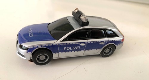 Faller AMS Audi A4 Avant Polizei mit Blaulicht - Getriebemotor - NEU ...