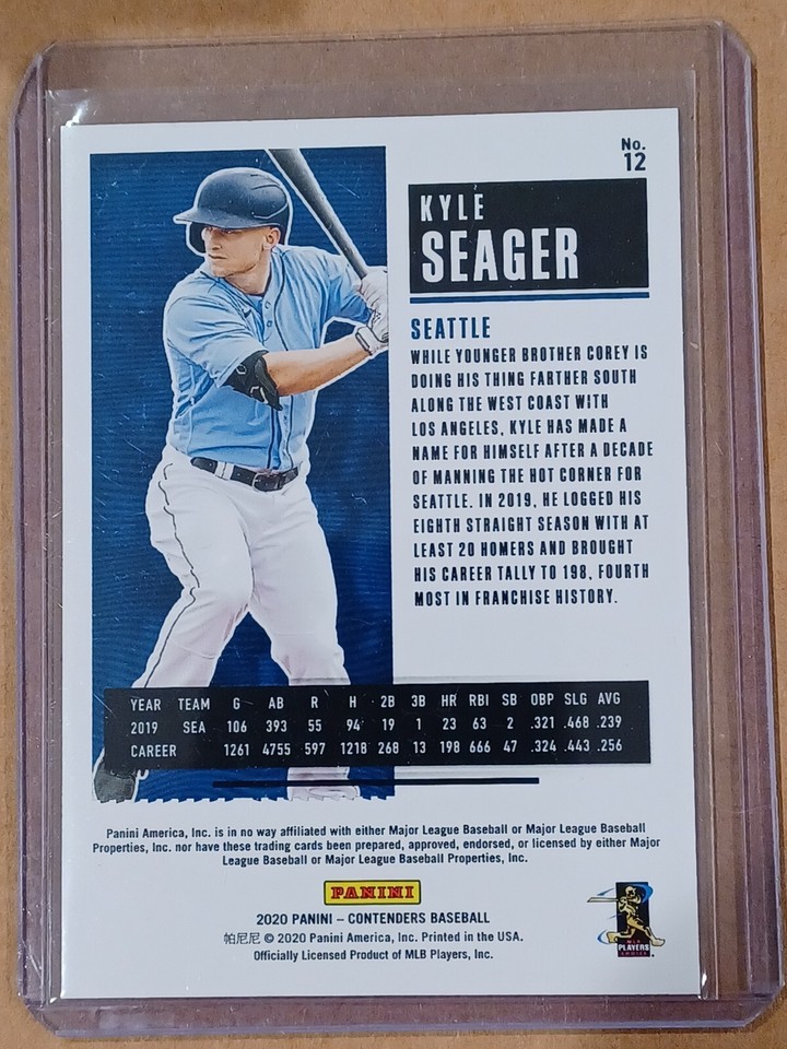 2020 Panini Contenders Baseball Season Ticket Purple #12 Kyle Seager | eBay
