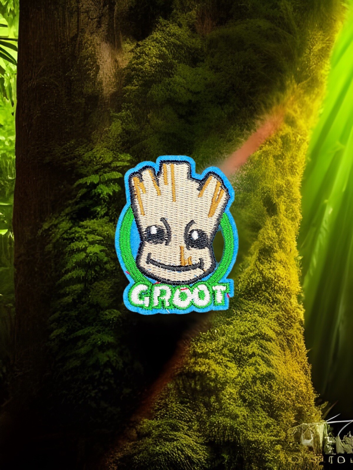 Baby Groot Head Embroidered Iron On Patch 1.75" x 2.5" *FREE SHIPPING ...