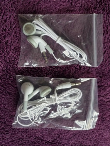 2 Sets Long Wire Earbuds/Earphones For Smartphone iPhone Samsung ...
