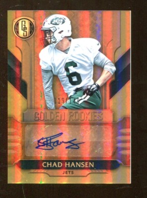 Chad Hansen 2017 Panini Gold Standard Golden Rookies 119/149 Auto Jets ...