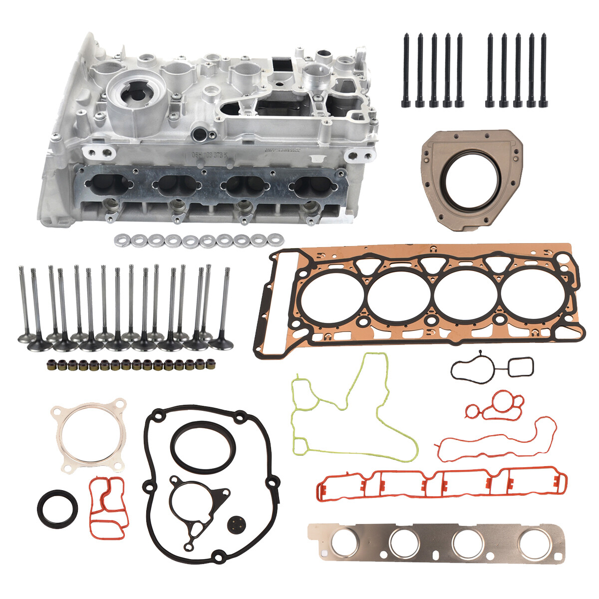 Cylinder Head Gaskets Valves Bolts Kit For Audi VW 1.8T 2.0T CCTA A4 ...