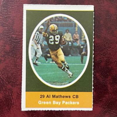 1972 Sunoco NFL Action Set AL MATTHEWS ROOKIE ERROR Stamp GREEN BAY ...