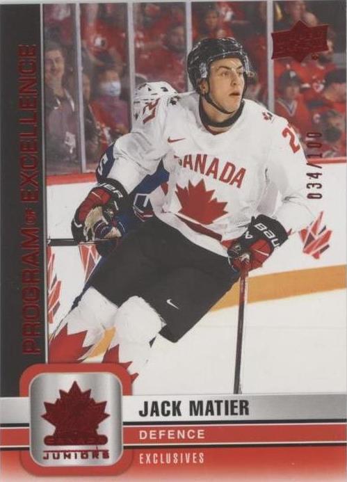 2023 Upper Deck Team Canada Juniors - Program of Excellence Exclusives ...