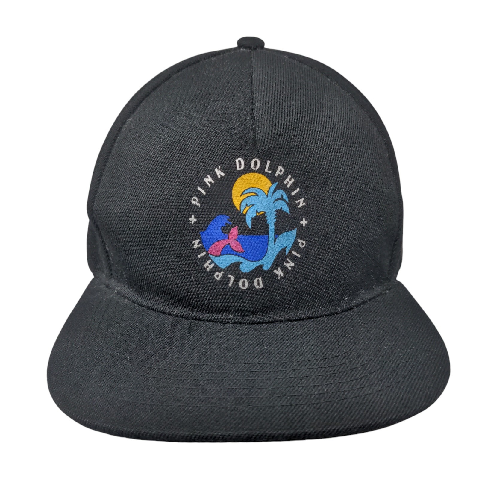 Pink Dolphin Snapback Hat Black OSFA Adjustable Solid Outdoor | eBay