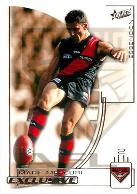 2002 ESSENDON BOMBERS AFL Card MARK MERCURI Exclusive | eBay