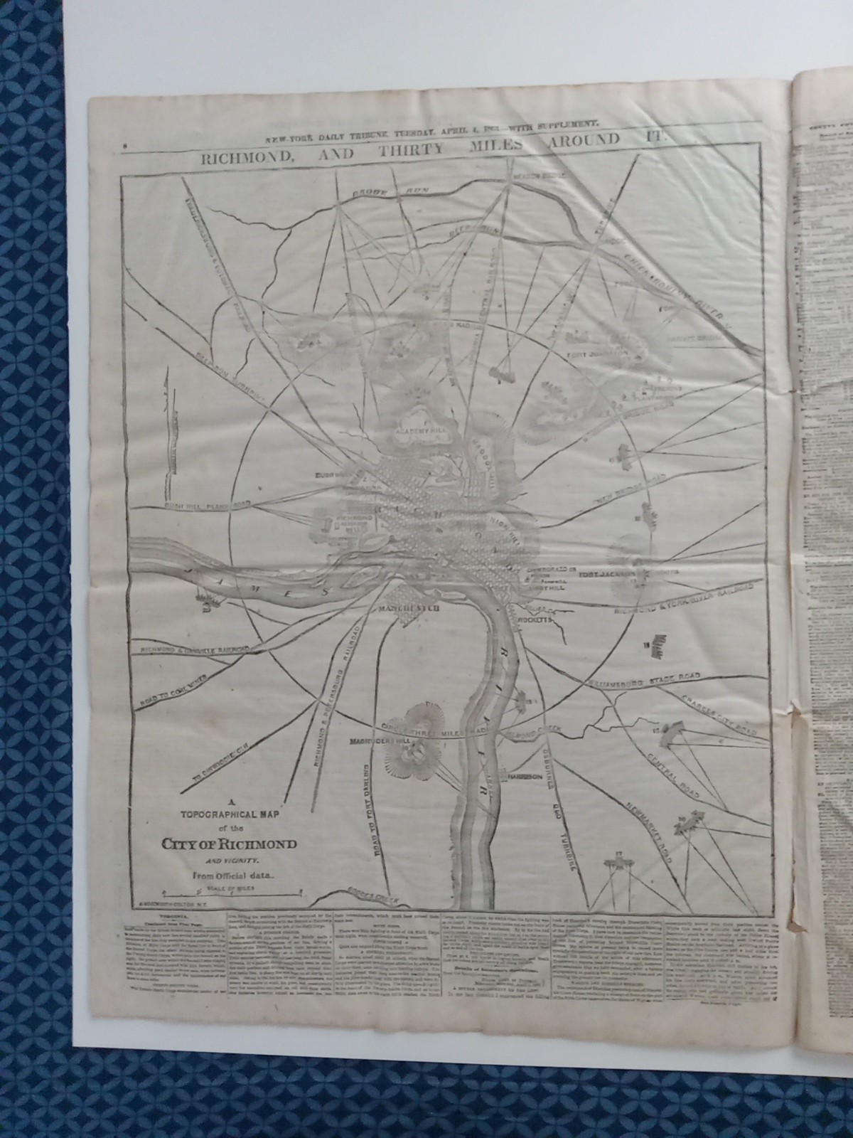 April 4, 1865 - Civil War - Fall Of Richmond - Key Graphic New York ...